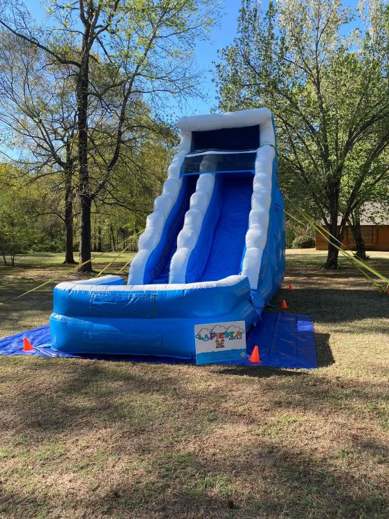 Big Blue Wave Slide Wet/Dry - La Fiesta Rentals Wake Village TX