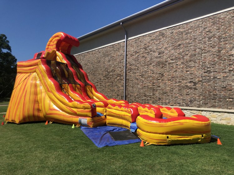 Lava Drop Two Lane Water Slide - La Fiesta Rentals Wake Village TX